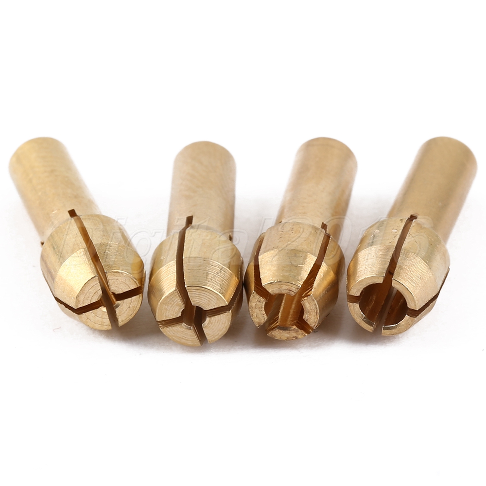 4pcs/set Brass Collet Including :1mm 1.6mm 2.3mm 3.2mm For Grinder ...