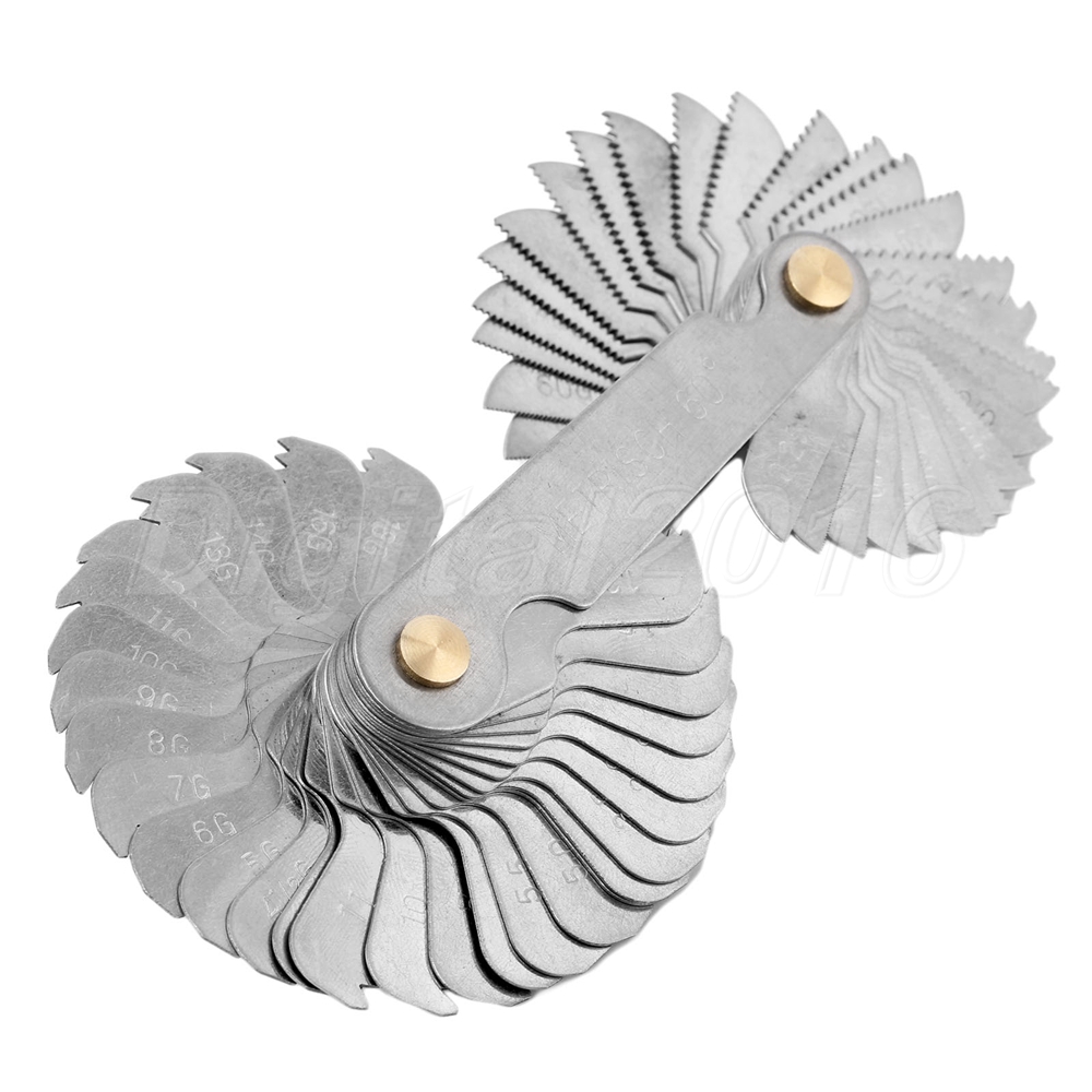 Imperial & Metric & US Thread 58 Blades Screw Pitch Gage Gauge ...