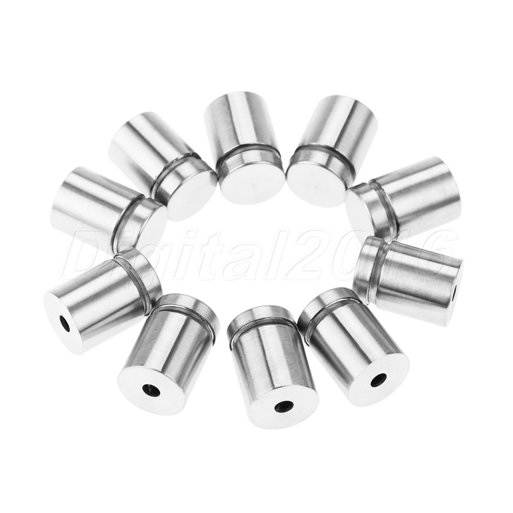 10x Stand Off Bolts Advertisement Glass Board Fixing Mount Standoffs ...