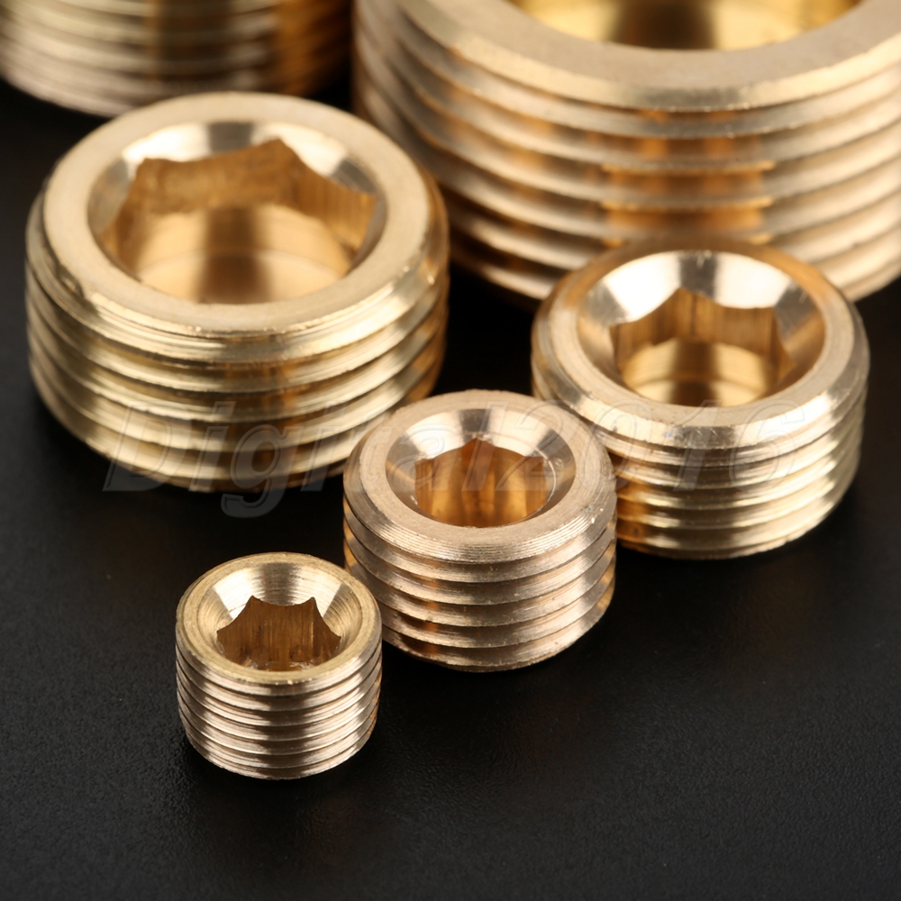 Internal Hex Thread Socket Pipe Plug Fittings 1/8" 1/4" 3/8" 1/2" NPT ...
