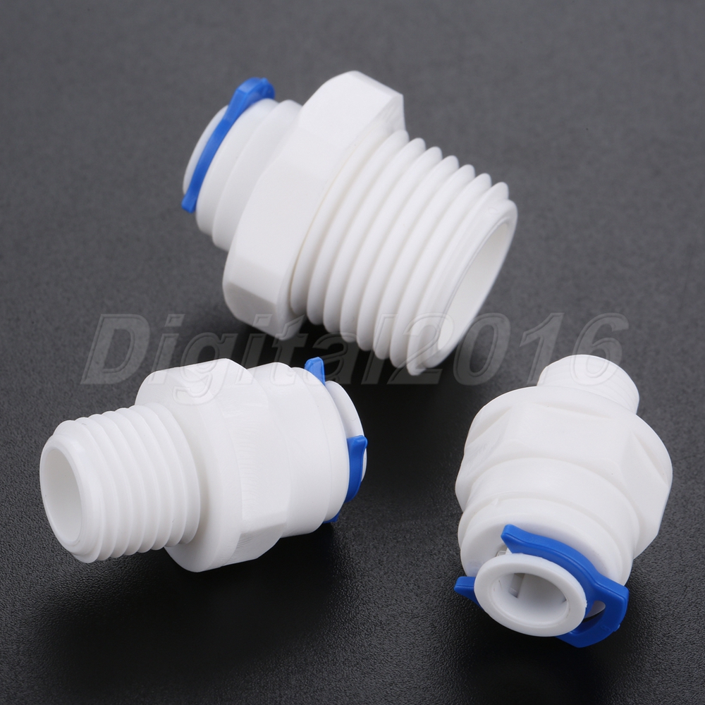 5x Straight Male Thread Purifies RO System Pipe Fittings Water Filter ...