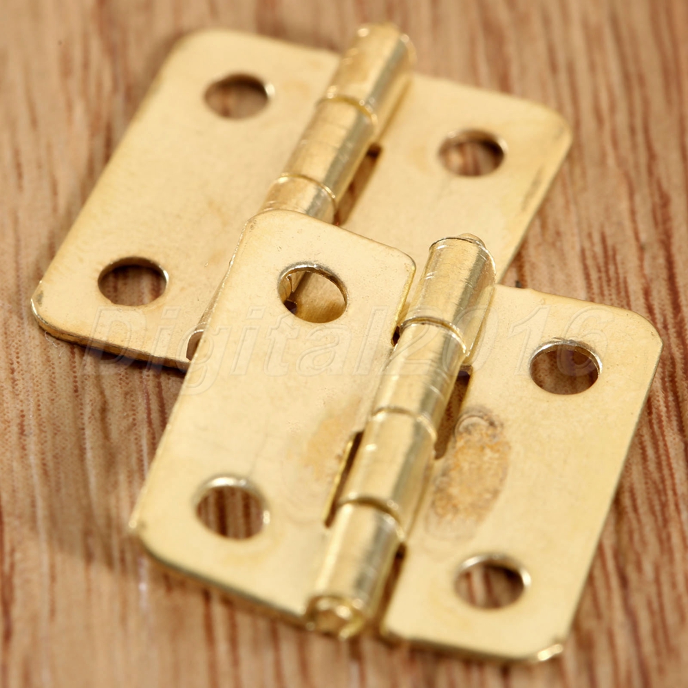 50Pcs Gold Mini Hinge Jewellery Cigar Trinket Box Tiny Cabinet ...