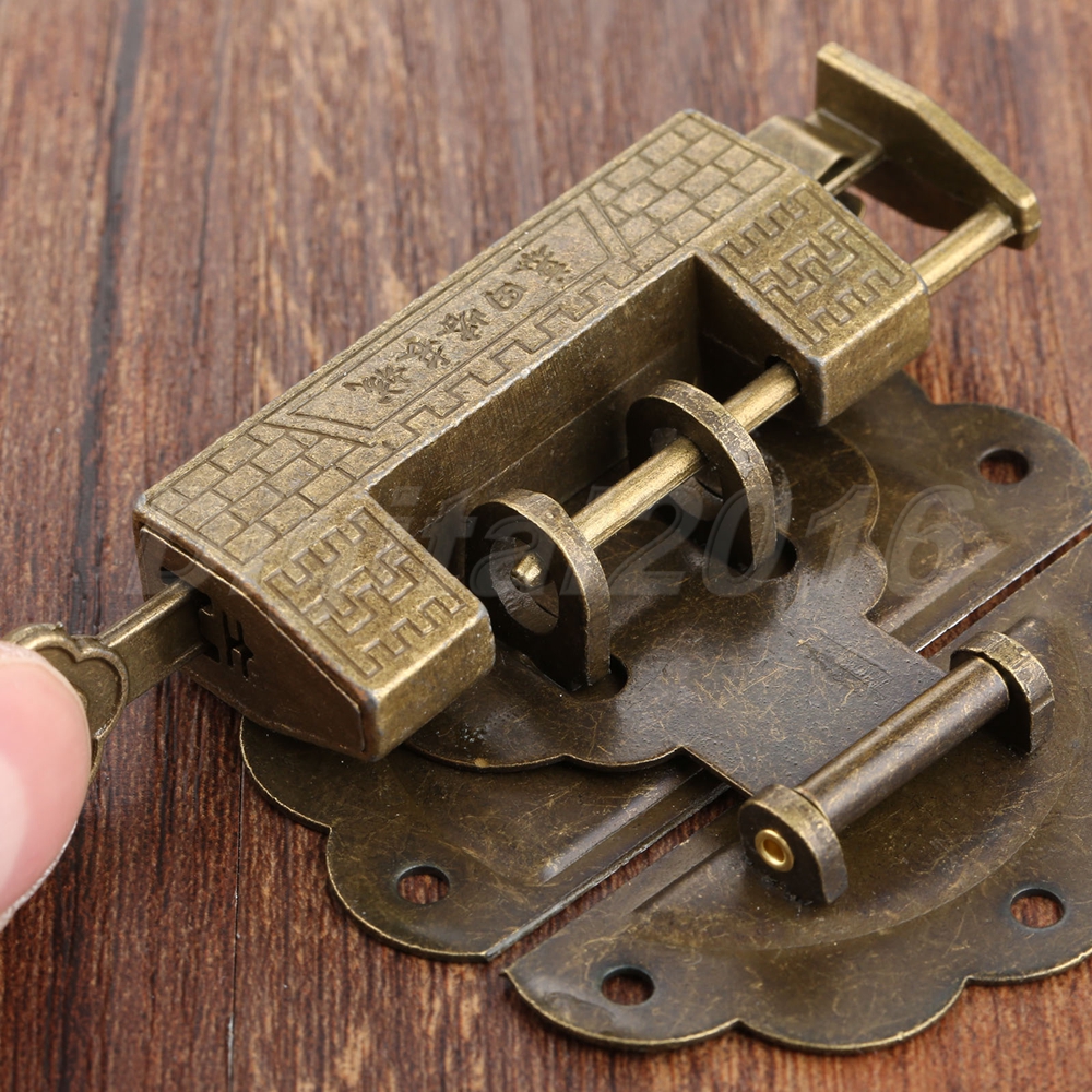 Zinc Alloy Padlock & Box Latch Hasp Catch Set Jewelry Box Chest ...