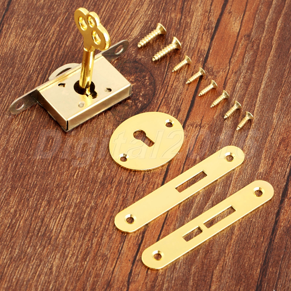 Cabinet Wardrobe Cupboard Drawer Jewelry Box Hasps Lock With Key Set ...