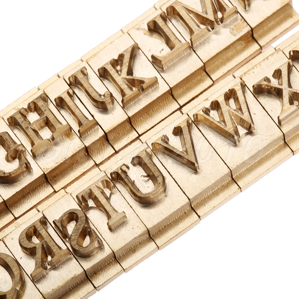 Brass Times New Roman Stamp Mold 26pcs/Set Alphabet Letter Leather Cake ...