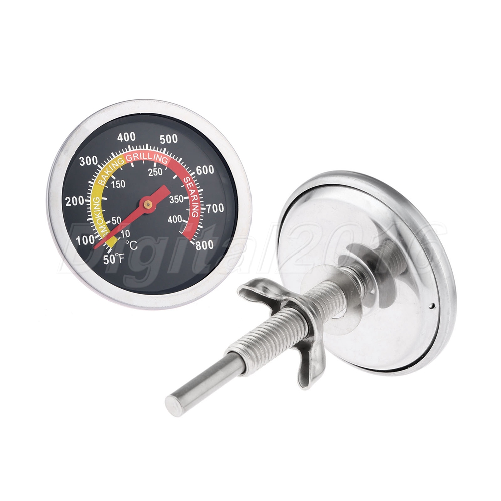 60mm Dial Face 800℉ Barbecue BBQ Smoker Grill Thermometer Temperature ...