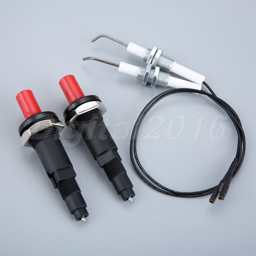 2Pcs x Spark Ignition Set Push Button Piezo Igniter Kit Gas Grill Stove ...