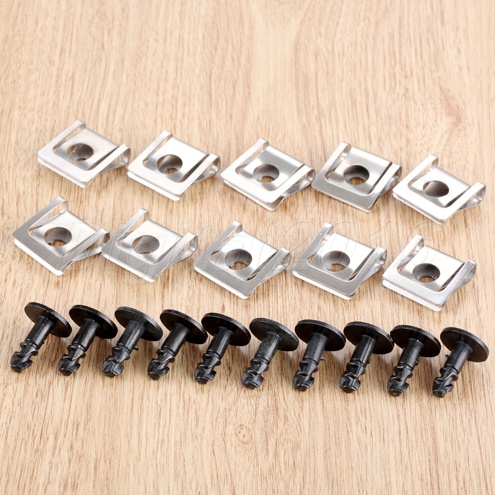 10x Under Engine Cover Screws Retaining Clips Fit for VW Passat B5 2000 ...